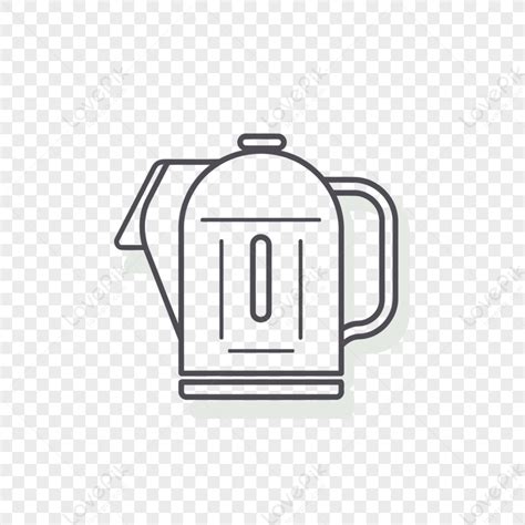 흰색 바탕에 커피 포트 라인 아이콘 아이콘 벡터굵은 선앞쪽 Png 일러스트 무료 다운로드 Lovepik