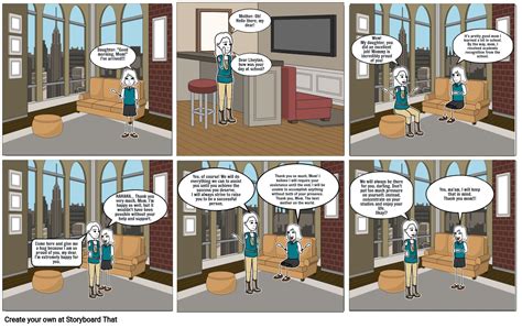 Dialogue Between A Student And Her Mother Storyboard