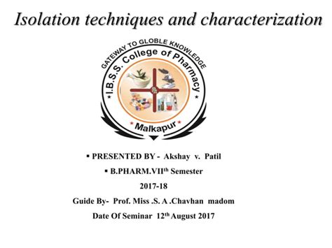 Isolation And Characterization Of Biomolecules Ppt