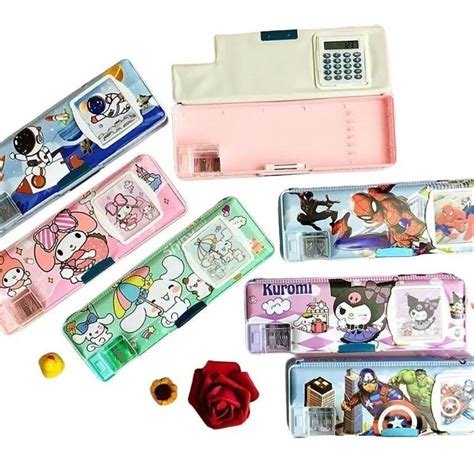 Kotak Pensil Ada Kalkulatorpencil Case Kalkulatortempat Pensil Shop Tokopedia