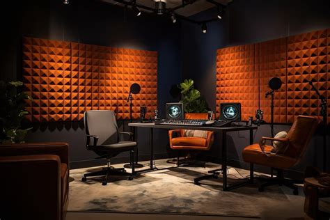 Premium Photo Podcast Room Soundproof Acoustic Panels Podcasting