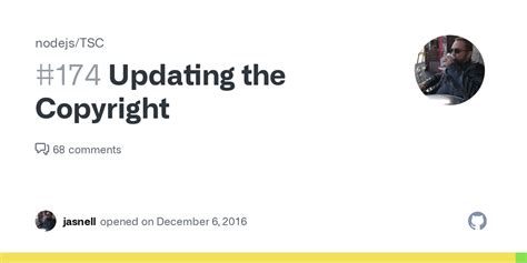 updating the copyright · issue 174 · nodejs tsc · github