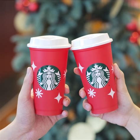 แก้วรียูสร้อนสตาร์บัคส์ คริสมาสต์ Starbucks Christmas Reusable Hot Cup 2022 ขนาด 16oz Shopee