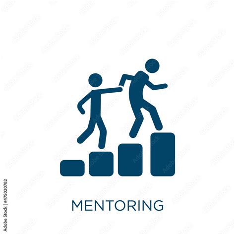 Vector De Stock Mentoring Vector Icon Mentor Filled Flat Symbol For Mobile Concept And Web