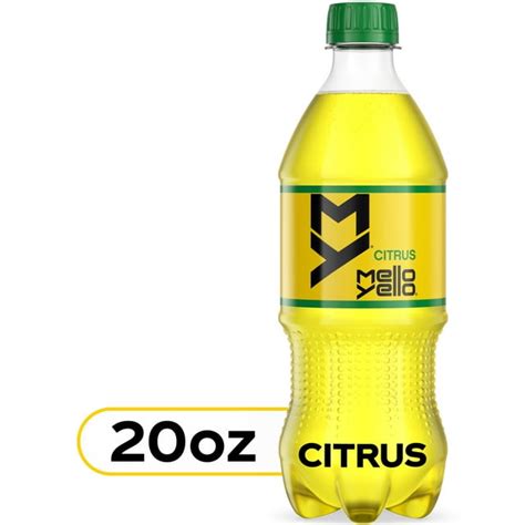 Mello Yello Citrus Soda Pop 20 Fl Oz Bottle
