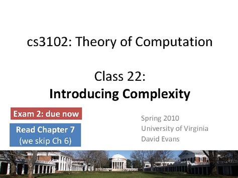 Cs 3102 Theory Of Computation Class 22 Introducing