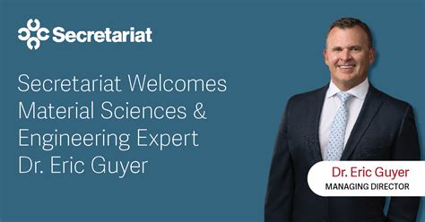 Secretariat Welcomes Renowned Expert Dr Eric Guyer To Launch New