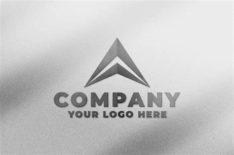Premium Psd Emboss Logo Mockup Psd For Company
