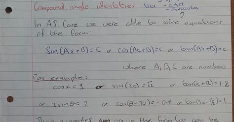 A Level Maths Notes A2 Trigonometry Ii Introduction