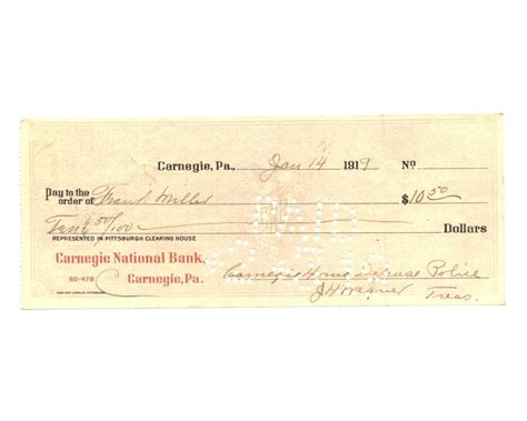 Lot Honus Wagner Signed Check