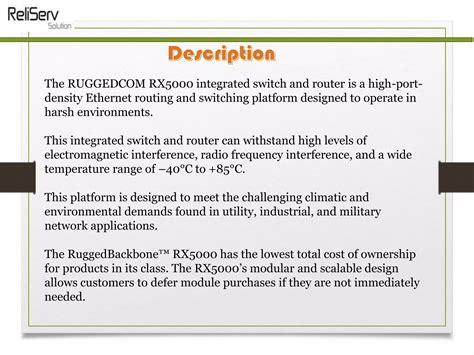 Ruggedcom Rx5000 Mx5000 Multi Service Platform Ppt Free Download