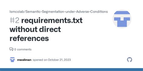 requirements txt without direct references · issue 2 · lsmcolab semantic segmentation under
