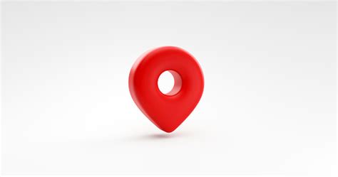 빨간색 핀 마커 네비게이션 Gps 위치 점 또는 포인터 기호 아이콘 그림 흰색 배경 3d 렌더링에 격리 지도 핀 아이콘에 대한