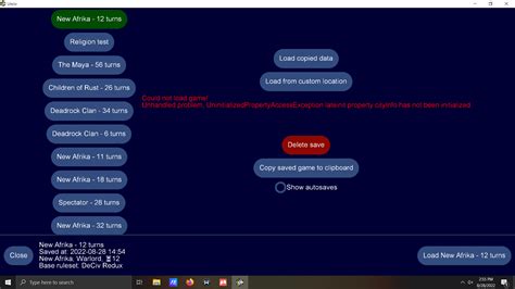 Unable To Load Saved Game Cityinfo Has Not Been Initialized · Issue 7717 · Yairm210unciv