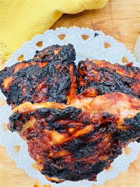 Grilled Barbecue Chicken Thighs Recipe Real Life Of Lulu