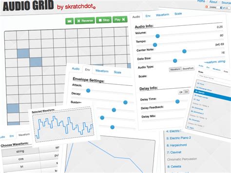 Audio Grid Web Based Audio Tool Skratchdot Com
