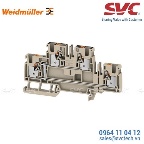Cầu đấu Dây Domino Dạng Cắm Thường Feed Through A2t 4 Vl Weidmuller