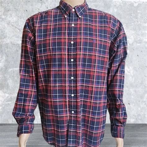 Ralph Lauren Shirts Vintage Ralph Lauren Shirt Men Xl Red Blue Red