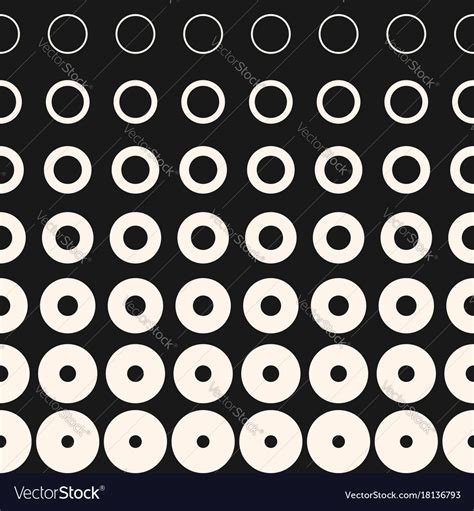 Halftone Rings Seamless Pattern Abstract Texture Vector Image