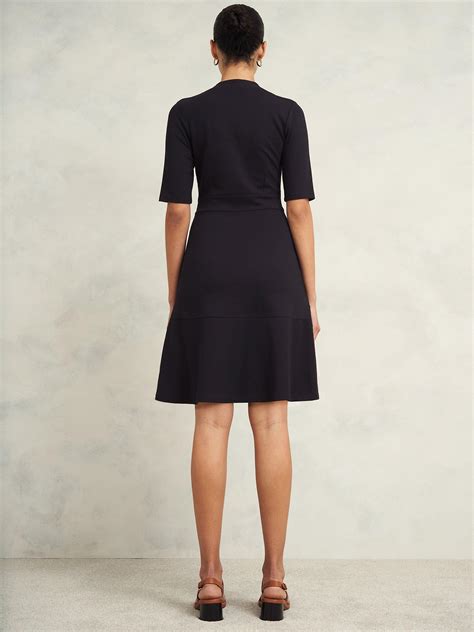 Hobbs Emilia Ponte Dress Navy