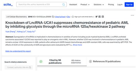 Knockdown Of Lncrna‐uca1 Suppresses Chemoresistance Of Pediatric Aml By