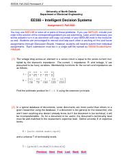 EE Hw Problems Pdf EE Fall Homework University Of North Dakota Department