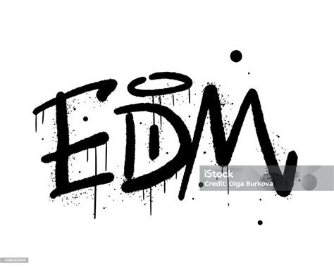 도시 그래피티 거리 예술이 있는 그런지 삽화 Edm의 텍스트가 새고 있습니다 그래픽 티셔츠 스트리트웨어 까마귀를 위한 멋진