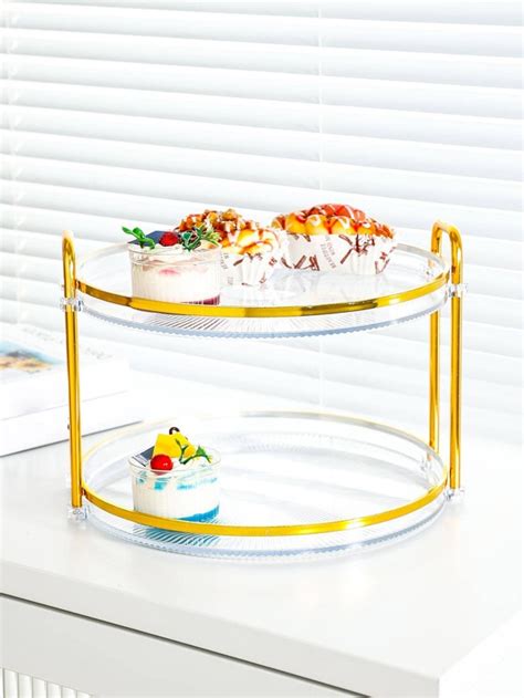 1pc Clear Double Layer Tray Shein Usa