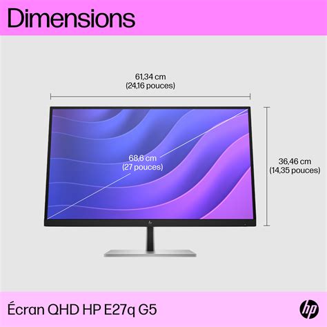 HP Écran QHD E27q G5 Écran QHD E27q G5 HP 6N6F2AA prix Maroc