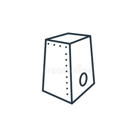 Cajon Vector Icon Isolated On White Background Outline Thin Line