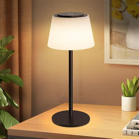 Nettlife Led Nachttischlampe Tischleuchte Kabellos Akku Touch Dimmbar
