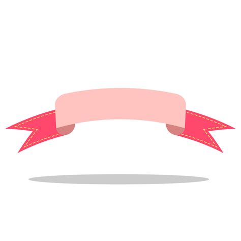 Flat Curved Red Ribbon Label 12405360 Vector Art At Vecteezy