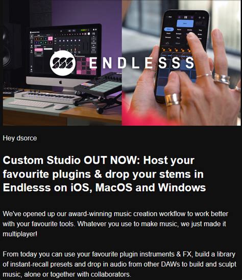 Endlesss Now With Plugin Hosting Vst3 Au And Auv3 Rendlesss
