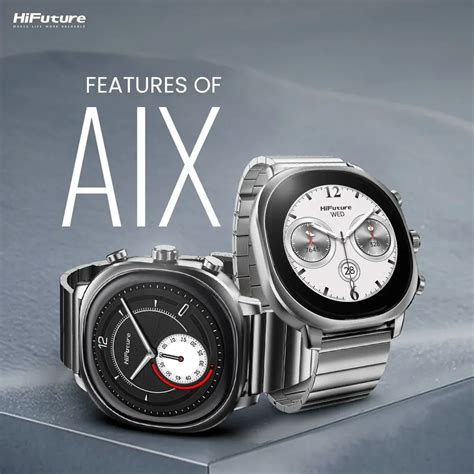 Hifuture Aix Stainless Steel Wireless Calling Smartwatch Amoled Display 3x Harder Corning