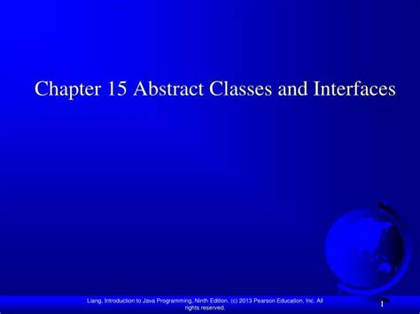 Ppt Chapter 15 Abstract Classes And Interfaces Powerpoint
