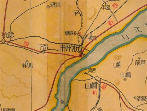 1935年长江下游形势图历史地图网