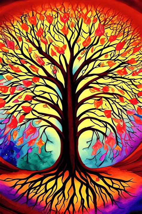 Fall Colors Tree Of Life Creative Fabrica