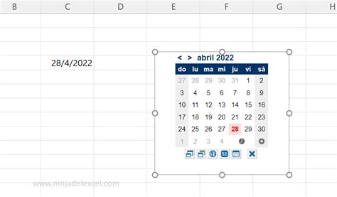 Como Insertar Calendario En Excel De Manera Práctica Ninja Del Excel