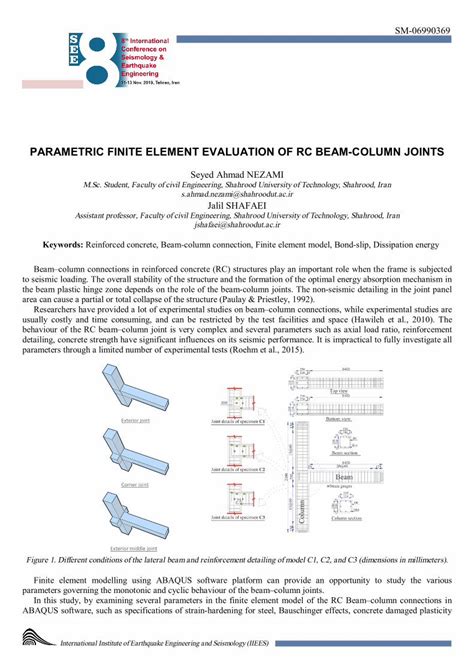 Pdf Parametric Finite Element Evaluation Of Rc Beam … · Finite