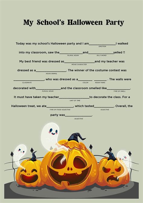Adult Halloween Mad Libs 15 Free Pdf Printables Printablee