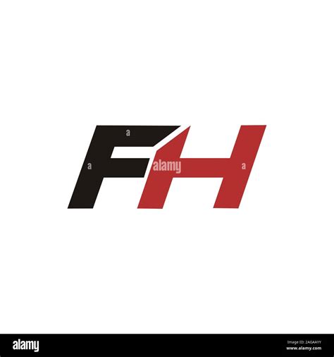Initial Letter Fh Or Hf Logo Vector Design Template Stock Vector Image