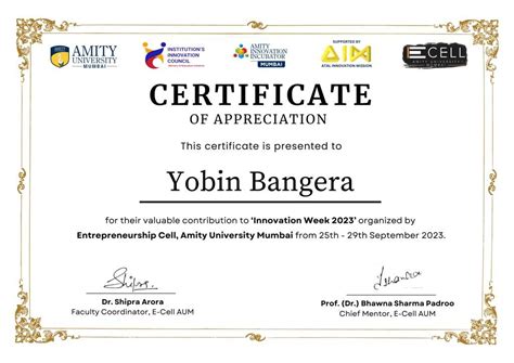 Yobin Bangera On Linkedin Ecell Amityuniversitymumbai