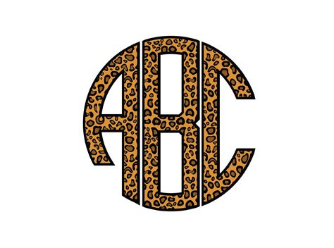 Leopard Monogram Svg Leopard Font Svg Leopard Monogram Letters Svg