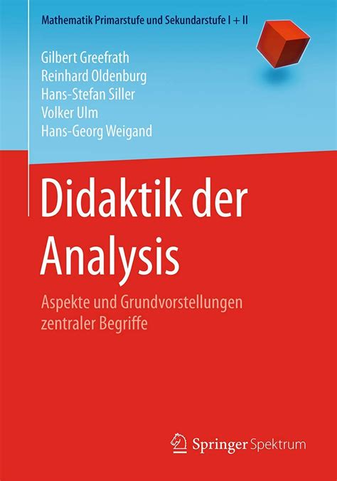 Didaktik Der Analysis Aspekte Und Grundvorstellungen Zentraler