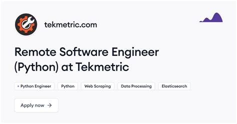 Tekmetric Hiring Software Engineer Python • Remote Work From Home Himalayas