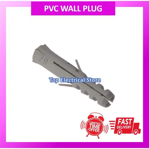 Pvc Wall Plug 6mm Plak Dinding 50pcsbar Shopee Malaysia