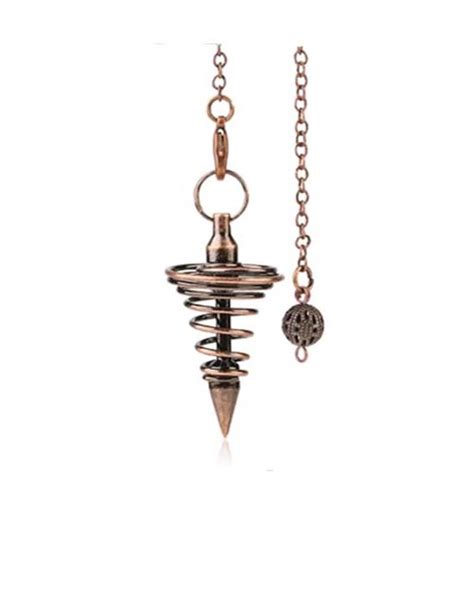 Stones And Bones® Pendel Spiraal Messing Donker Bol
