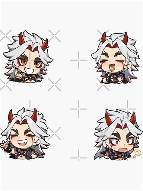 Itto Genshin Impact Chibi Sticker For Sale By Milkqtea Redbubble