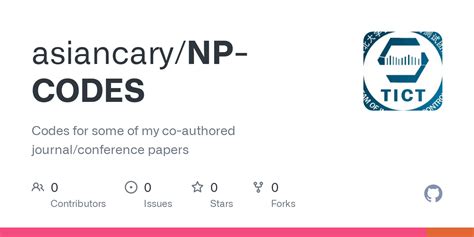 Github Asiancary Np Codes Codes For Some Of My Co Authored Journal Conference Papers