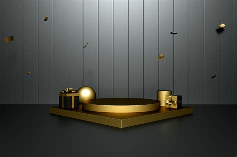 빈 제품 스탠드 및 프레임의 3d 렌더링 검정 최소 추상적 배경 전시실에 대한 스톡 사진 및 기타 이미지 전시실 0명 3차원 형태 Istock